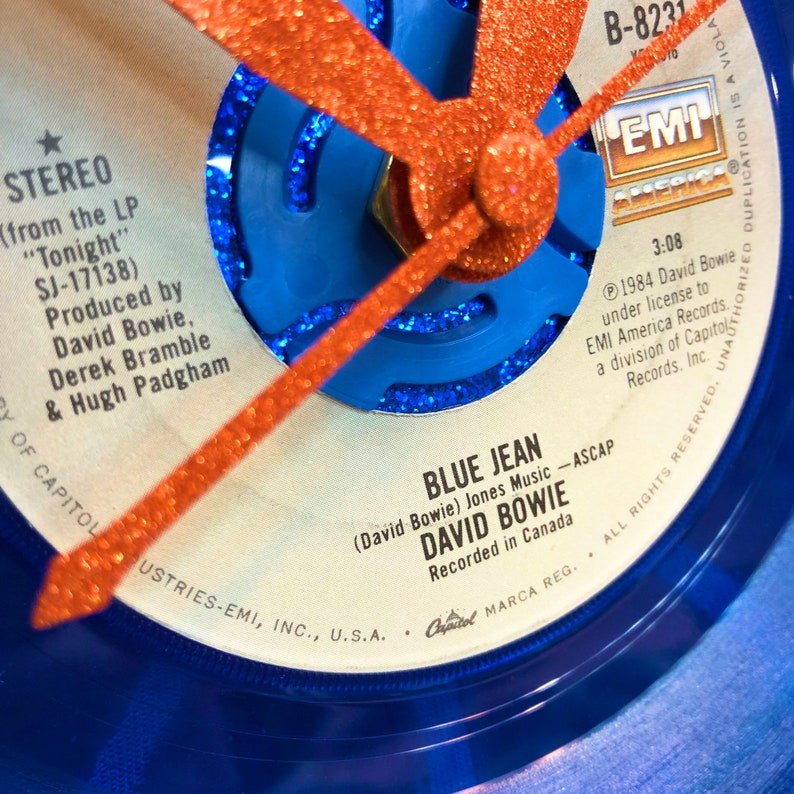 David Bowie Record Clock : Vintage 1984 "blue Jean" Single on Blue 7 ...