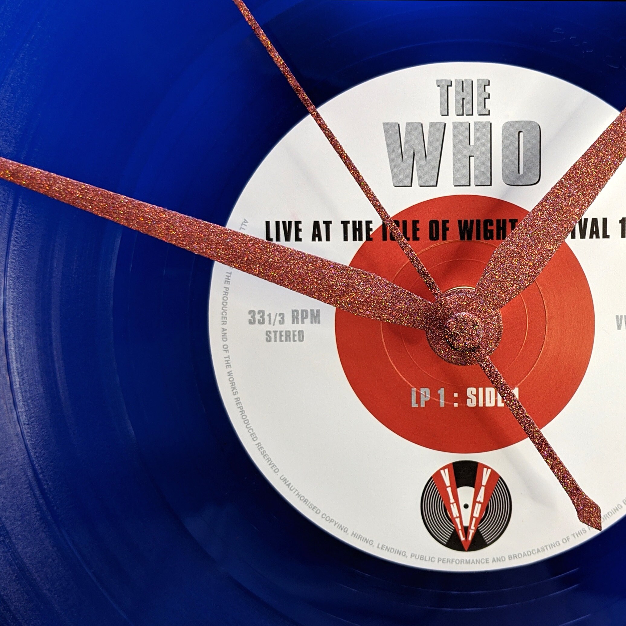 The Who Record Clock : "isle of Wight" Translucent Blue 12 Inch Vinyl ...