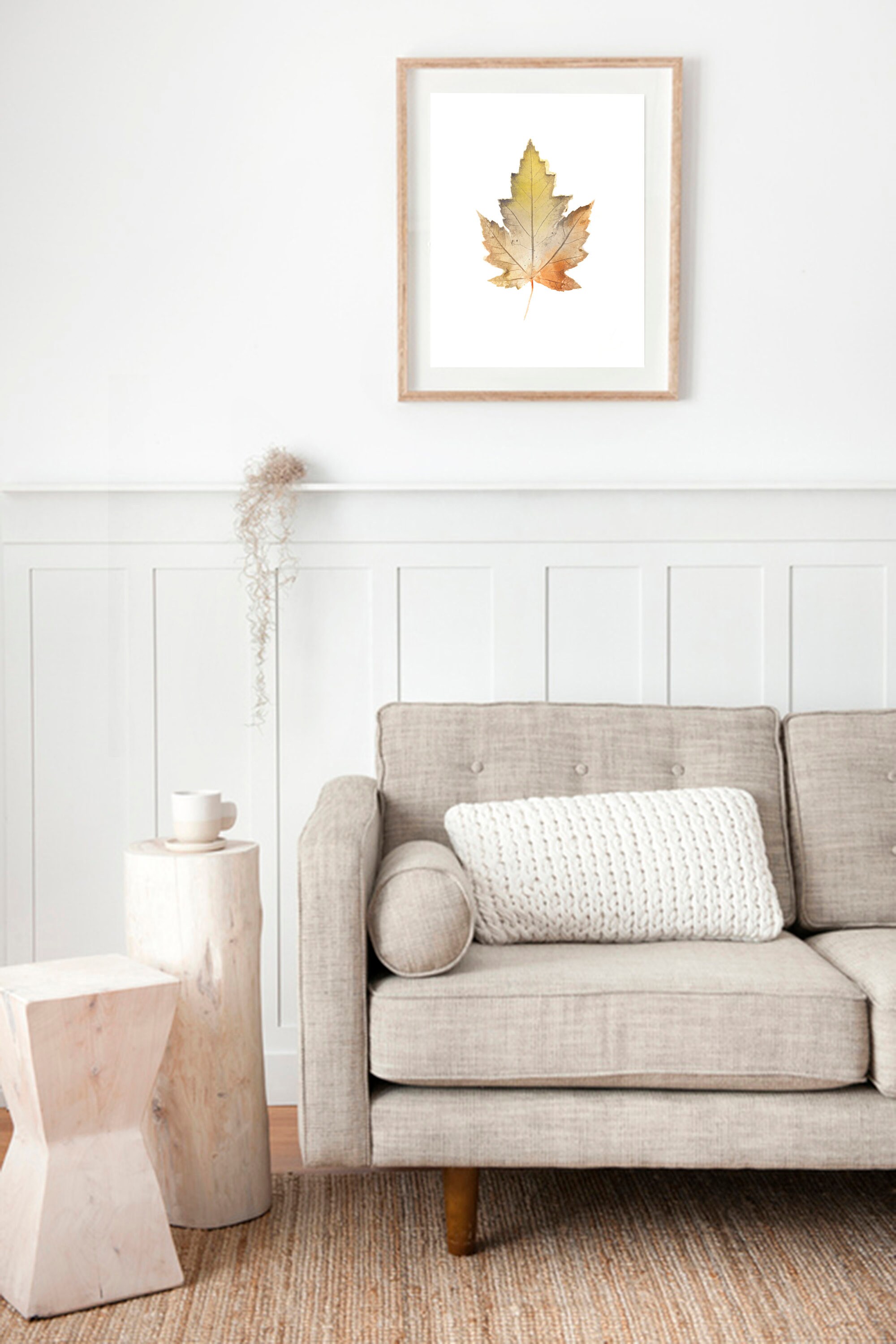 Bearded Maple Leaf Wall Art Colorful Maple Leaf Painting - Etsy