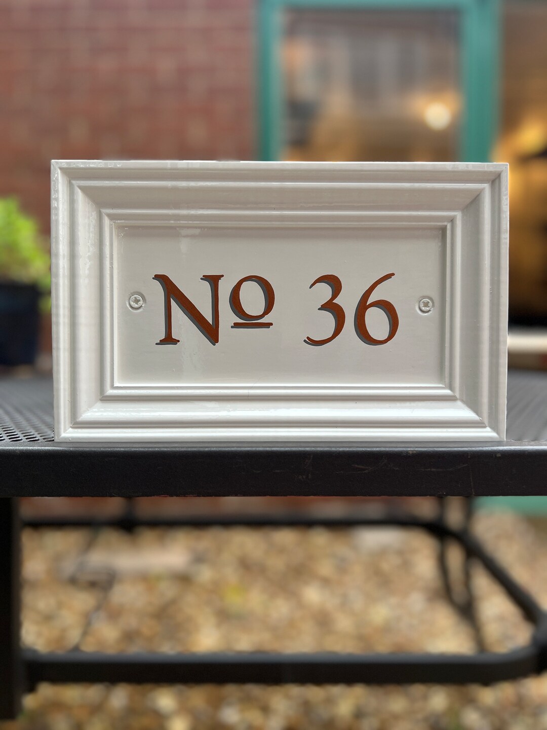 Custom Traditional Hand Painted Framed House Number Sign, Personalised ...