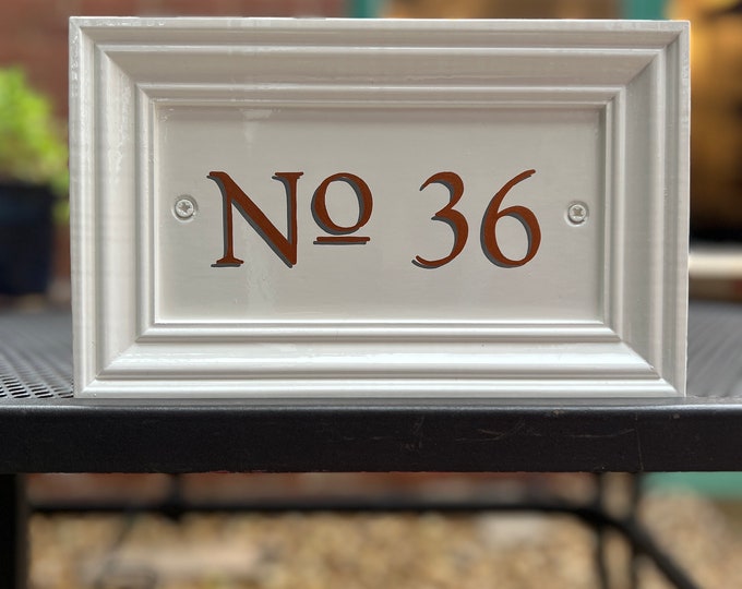 Custom Traditional Hand Painted Framed House Number Sign, Personalised ...