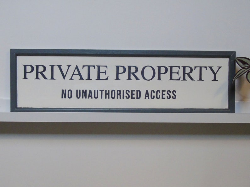 Private Property Sign Hand Painted and Framed - Etsy