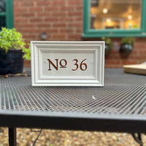 Custom Traditional Hand Painted Framed House Number Sign, Personalised ...