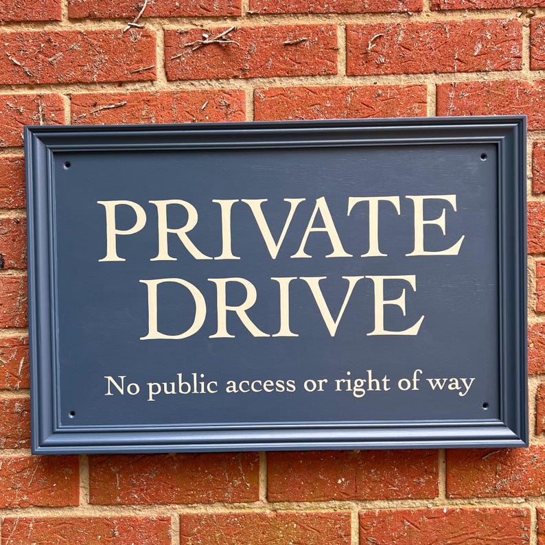 Custom Traditional House Name Sign: Farrow and Ball's Stiffkey Blue - Etsy