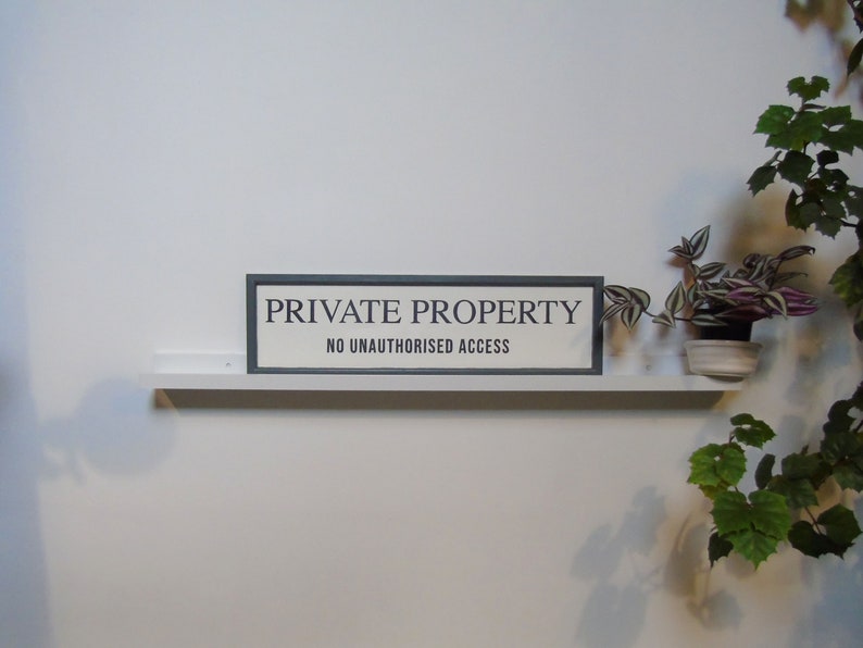 Private Property Sign Hand Painted and Framed - Etsy