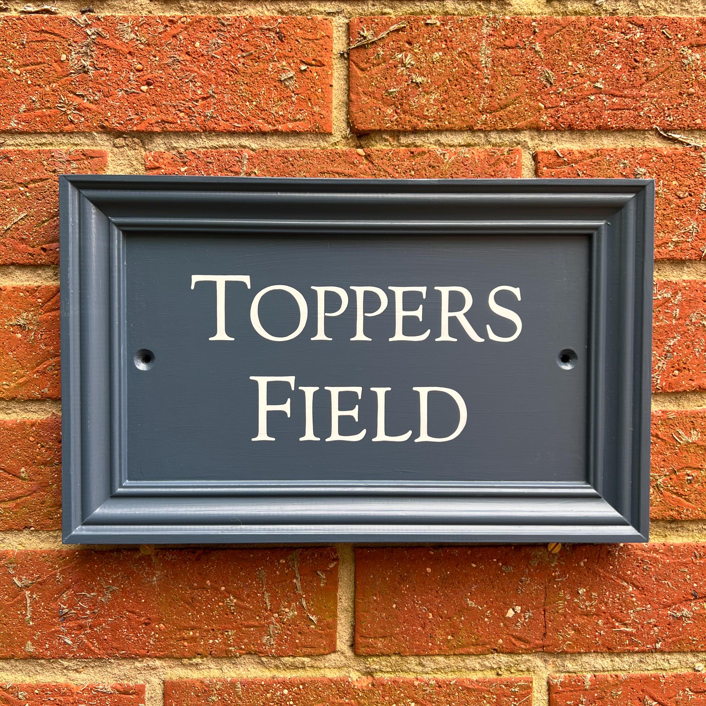 Custom Traditional House Name Sign: Farrow and Ball's Stiffkey Blue - Etsy