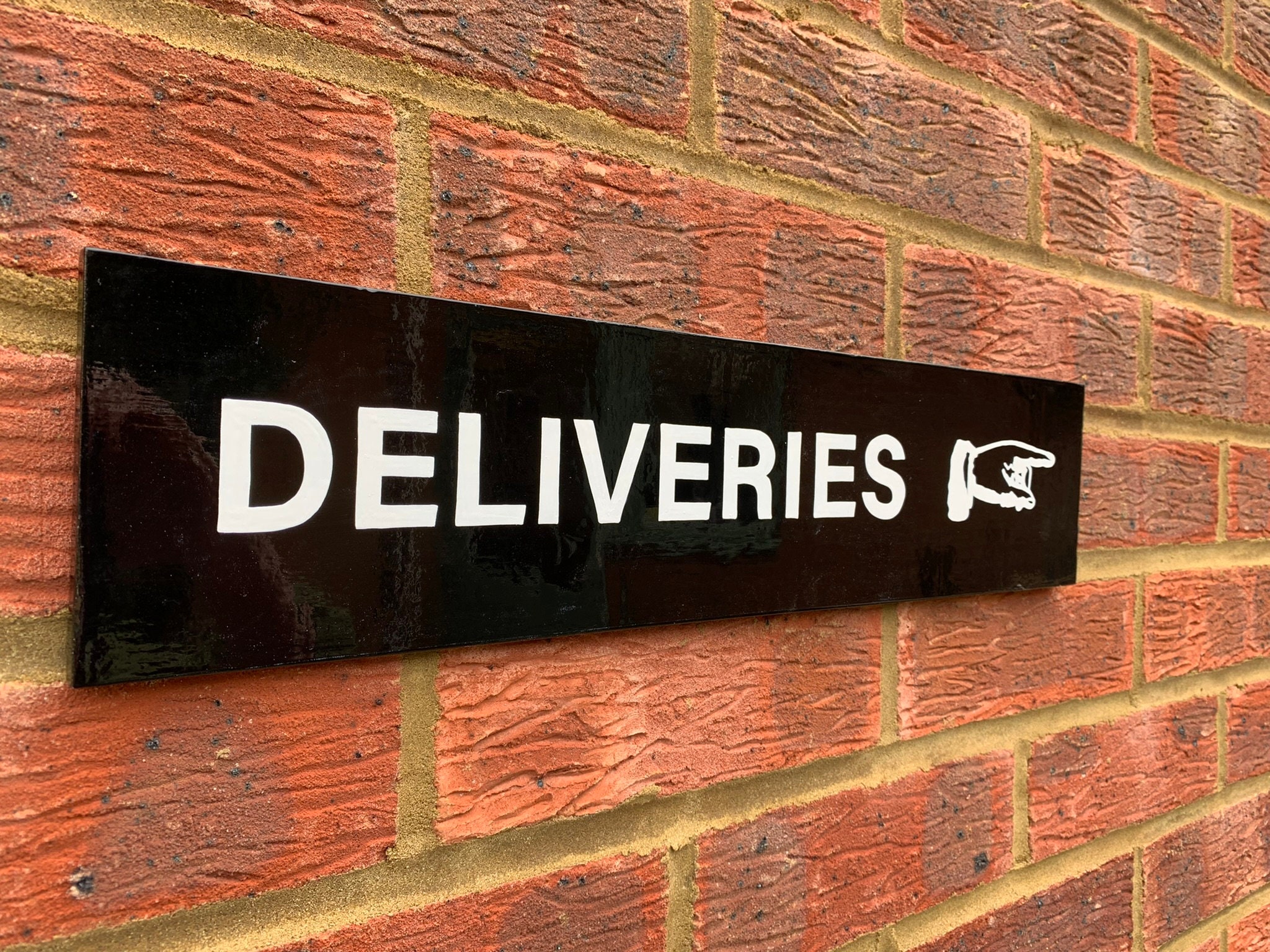 Vintage Style Deliveries Sign, Hand Painted With Manicule - Etsy