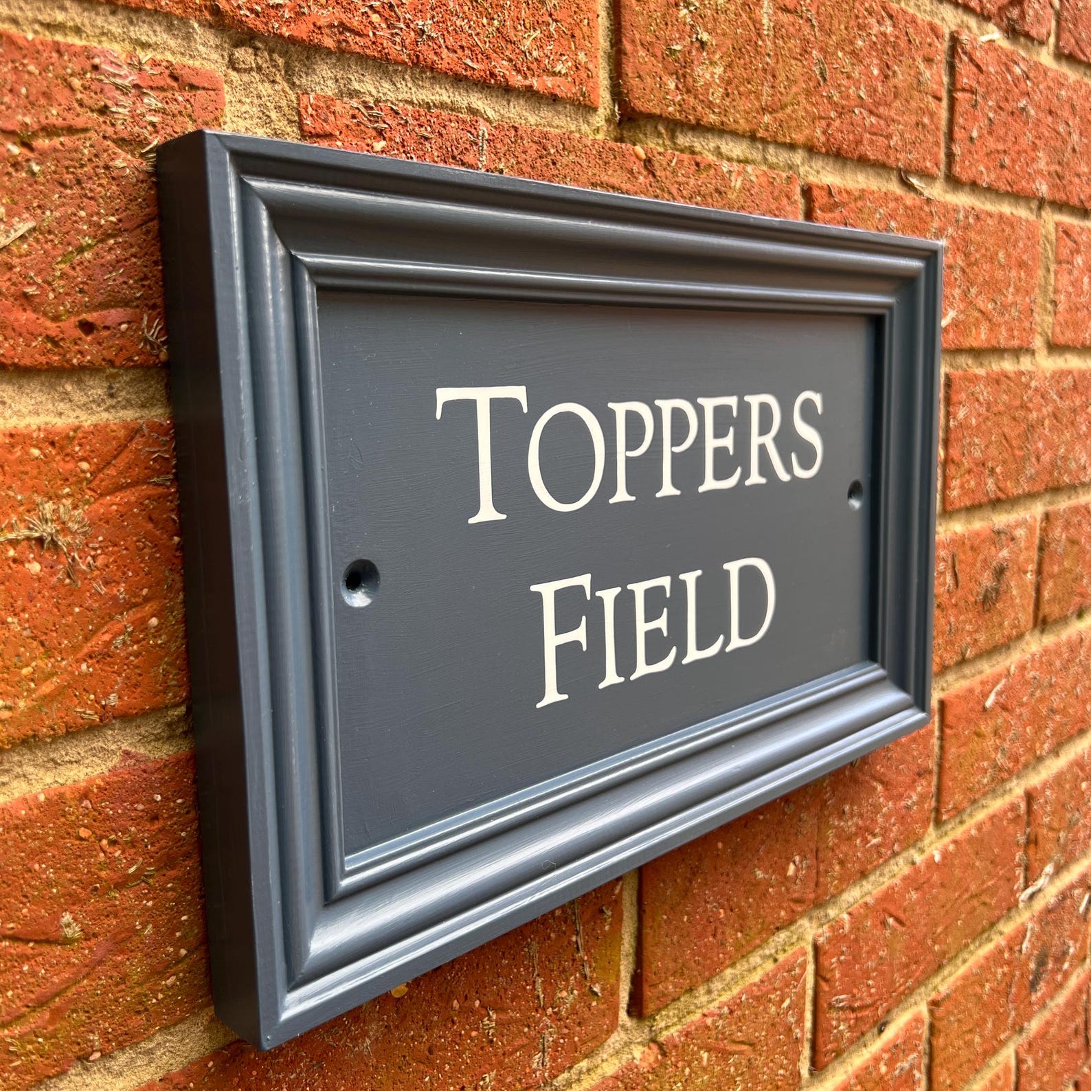Custom Traditional House Name Sign: Farrow and Ball's Stiffkey Blue - Etsy