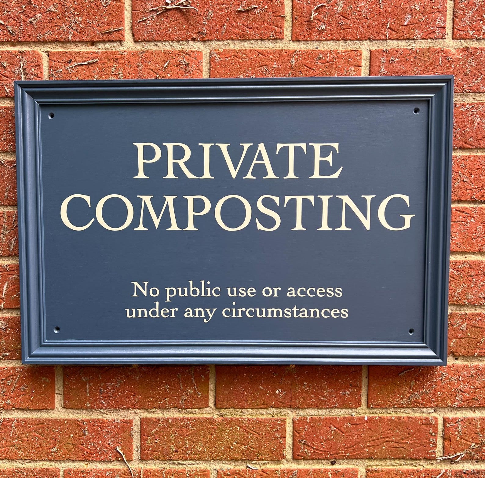 Custom Traditional House Name Sign: Farrow and Ball's Stiffkey Blue - Etsy