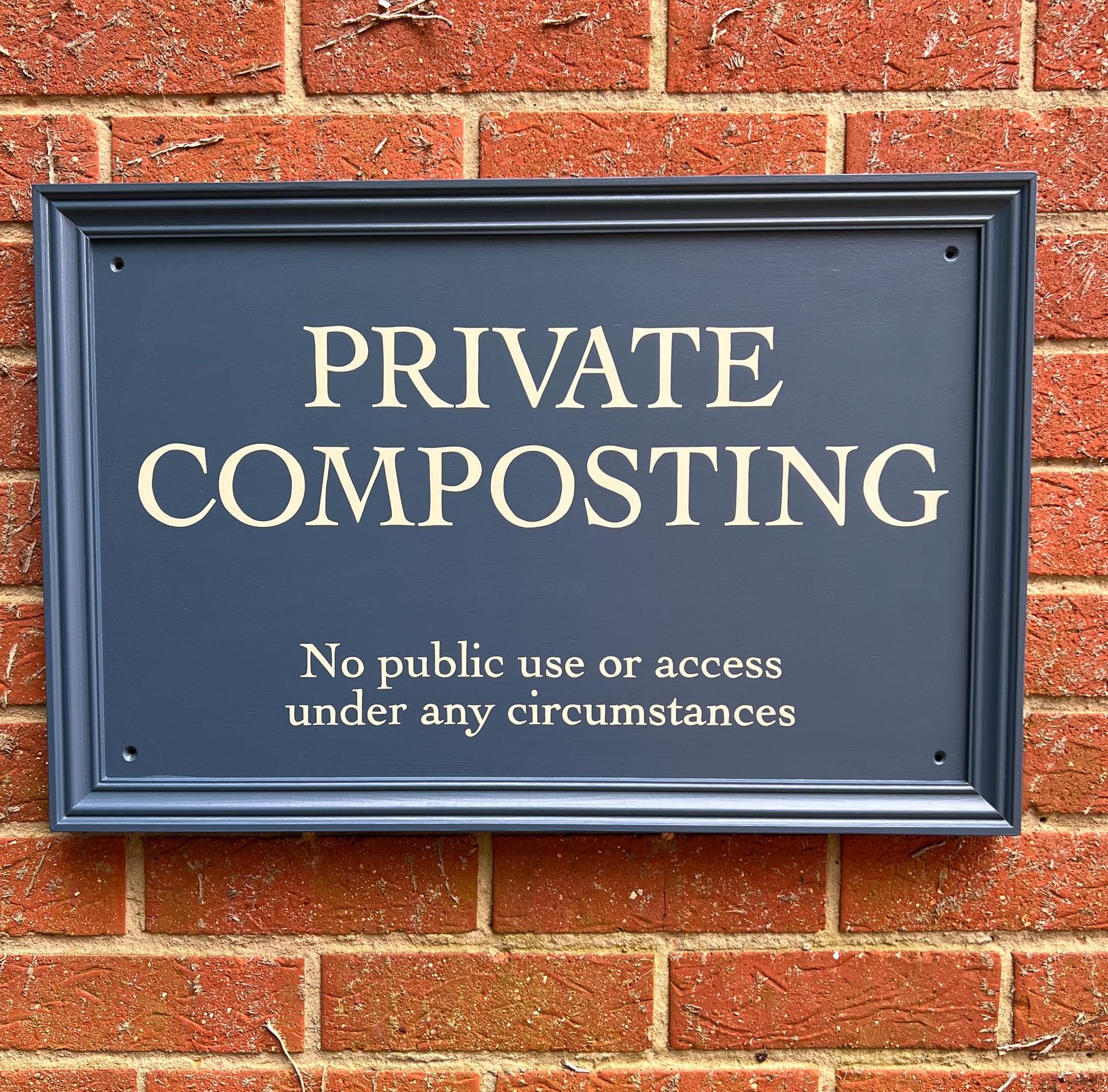 Custom Traditional House Name Sign: Farrow and Ball's Stiffkey Blue - Etsy