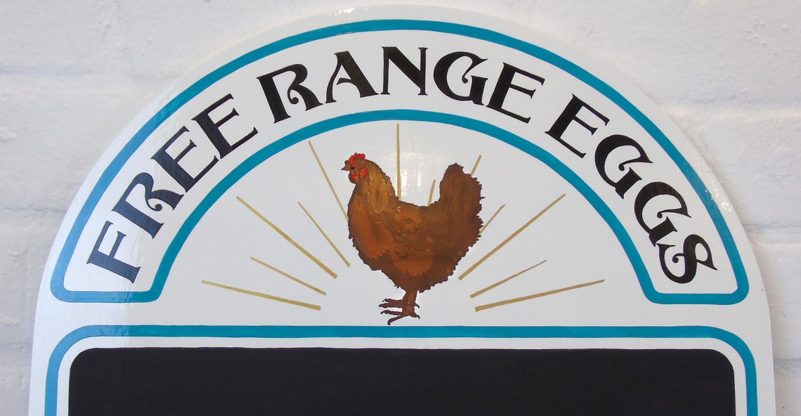 Free Range Eggs Sign Farm Produce Blackboard - Etsy UK