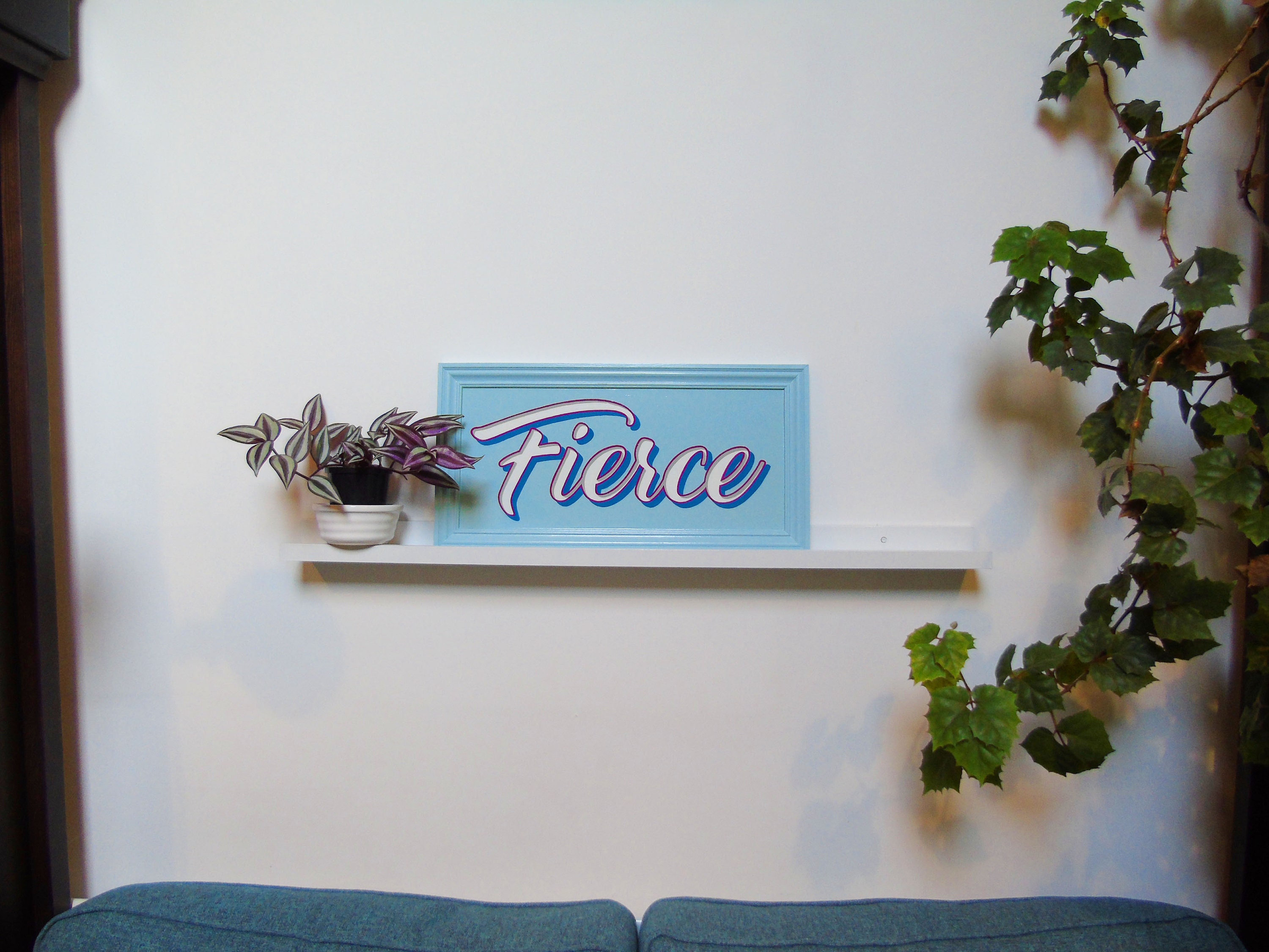 Fierce. Hand Painted and Framed Sign - Etsy