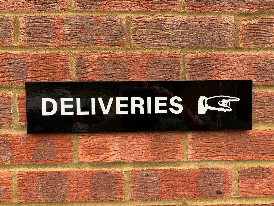 Vintage Style Deliveries Sign, Hand Painted With Manicule - Etsy