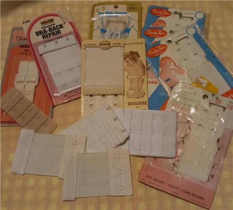 Mixed Lot Vintage Garter Belt, Bra Fastenings, Straps Repair ...