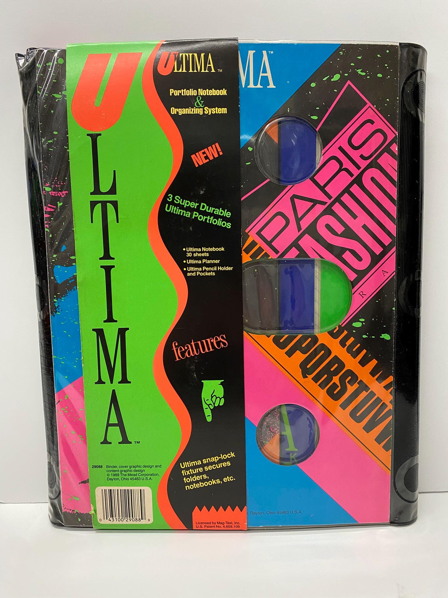 Vintage 1989 Mead Ultima Binder Trapper Keeper Folder Notebook ...