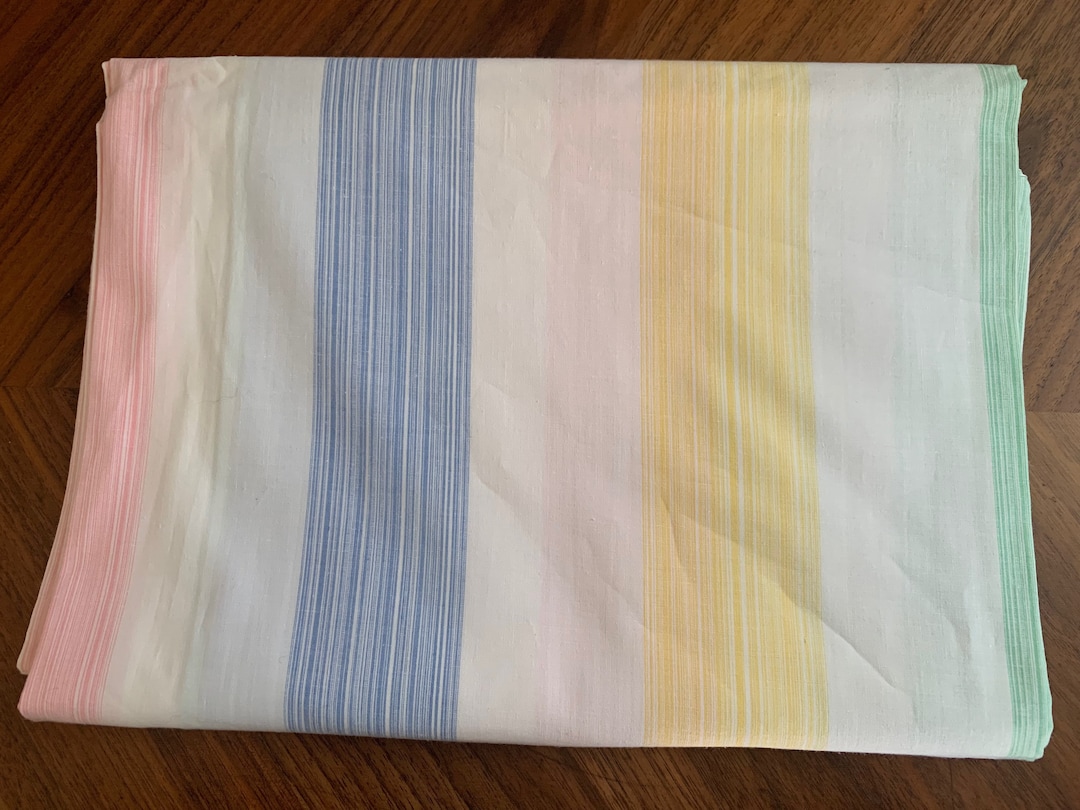 MCM Vintage 70s Twin Fitted Sheet by Lady Pepperell / Pastel - Etsy