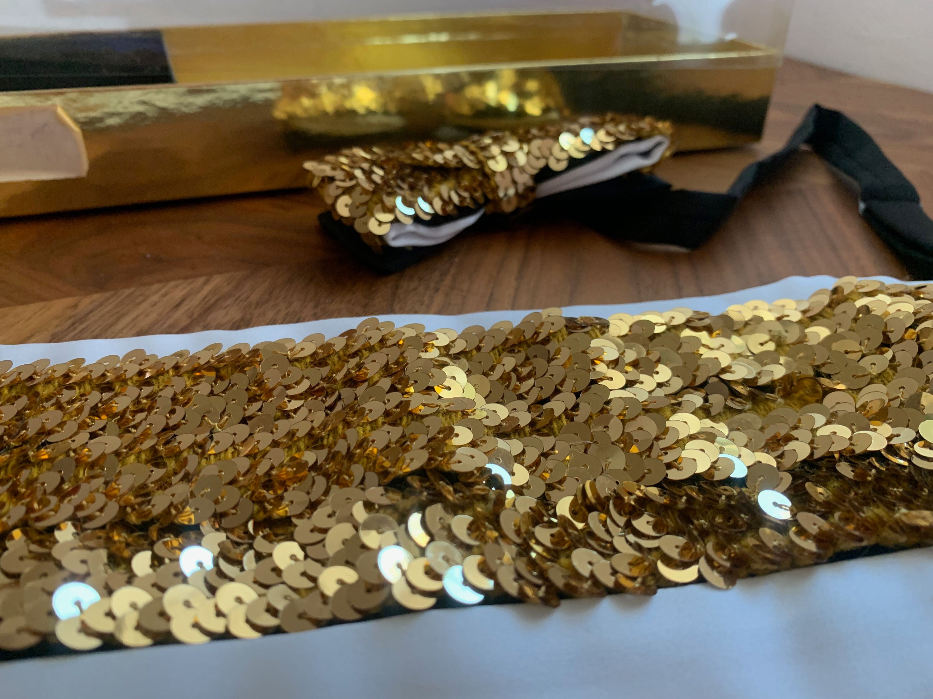70s Gold Sequin Bow Tie and Cummerbund Set / NOS - Etsy