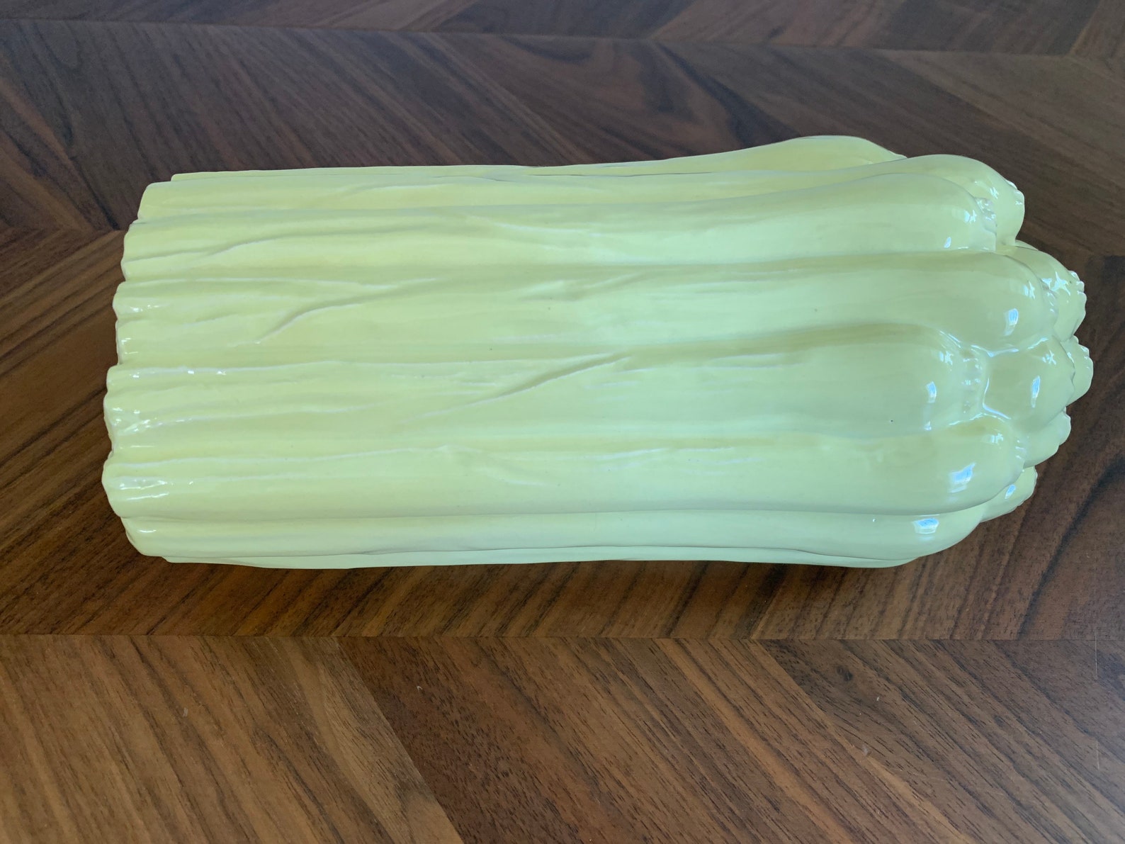 Vintage Ceramic Chalkware Asparagus Serving Dish / Whittier Pottery ...