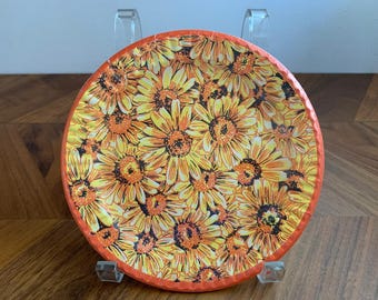 Vintage 70s NOS Hot Pink Floral Paper Plates / Hallmark Dessert Plates ...