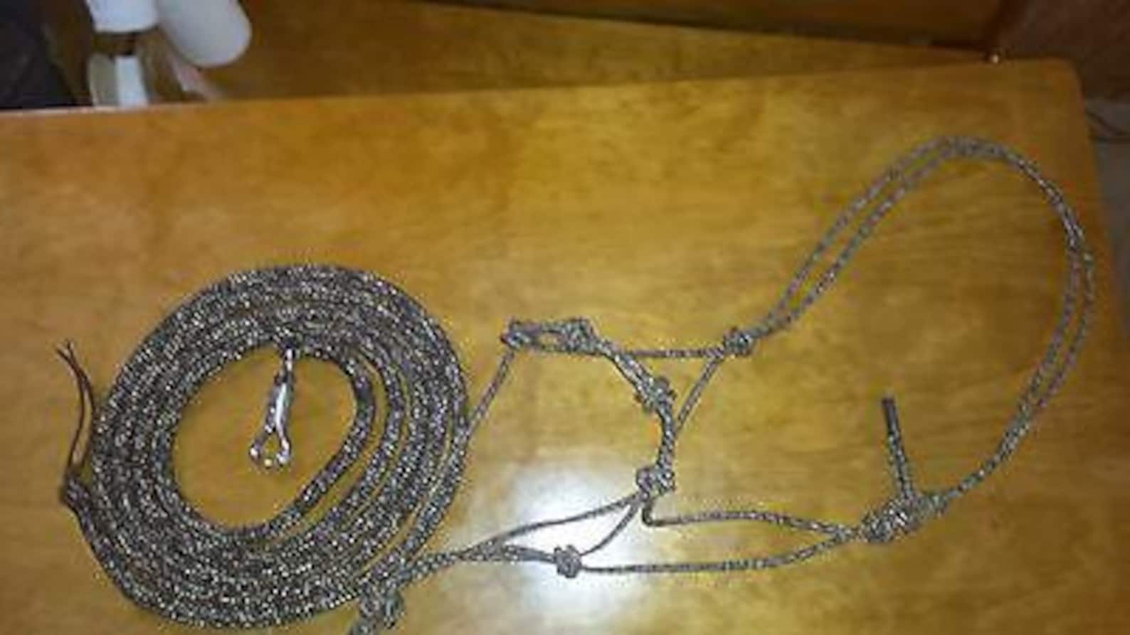 14' Lead Rope/stiff Rope 4-knot Halter - Etsy