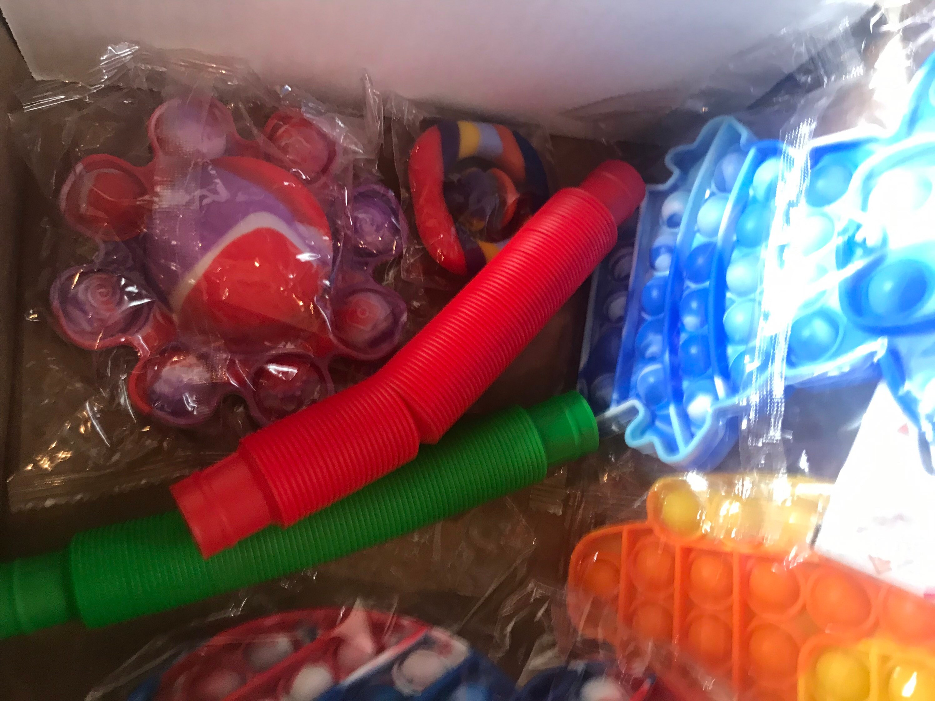 Mystery Fidget Box , Includes 4 Pop Its and 4 Fidgets , FREE SHIPPING ...