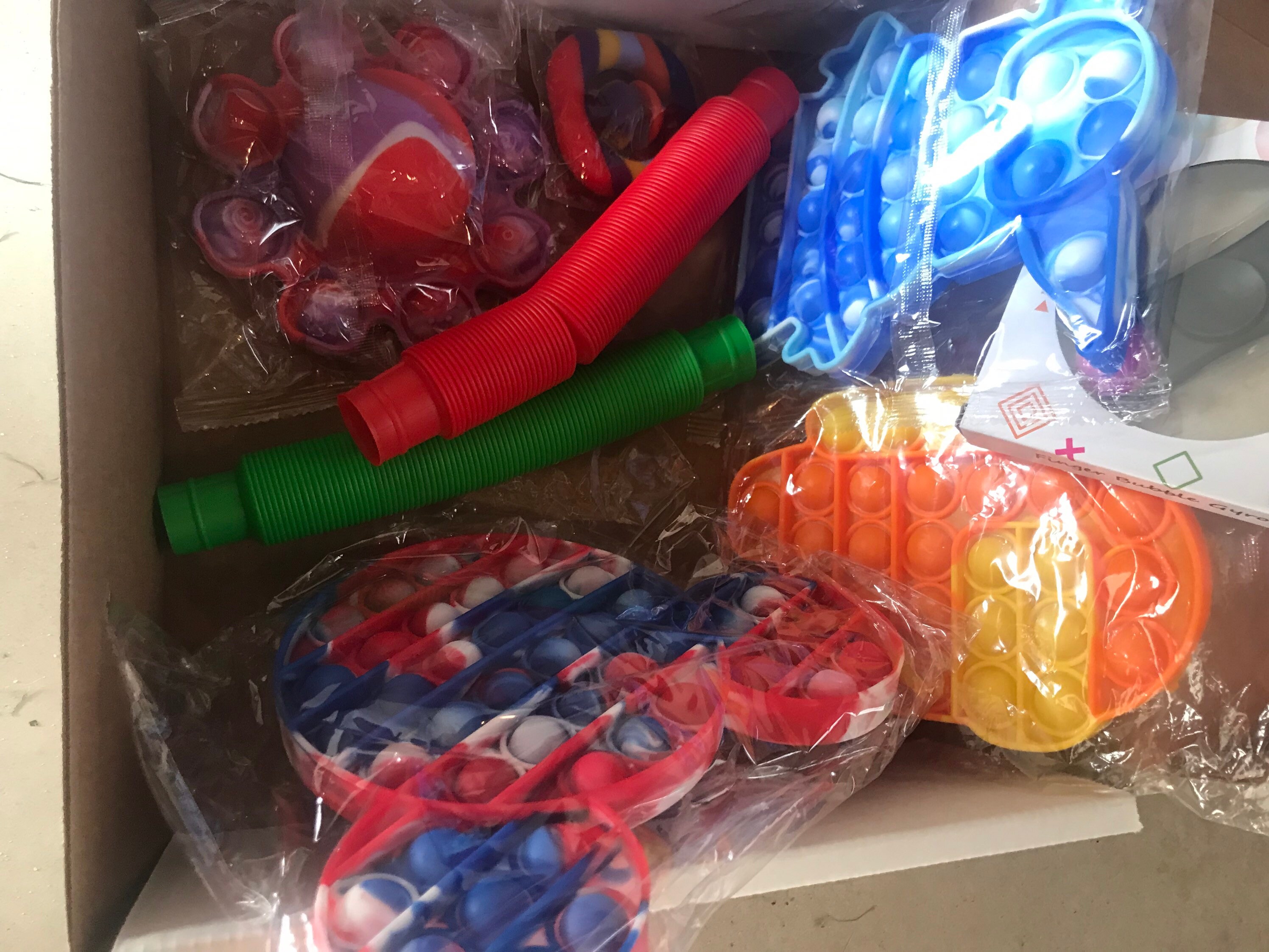 Mystery Fidget Box , Includes 4 Pop Its and 4 Fidgets , FREE SHIPPING ...