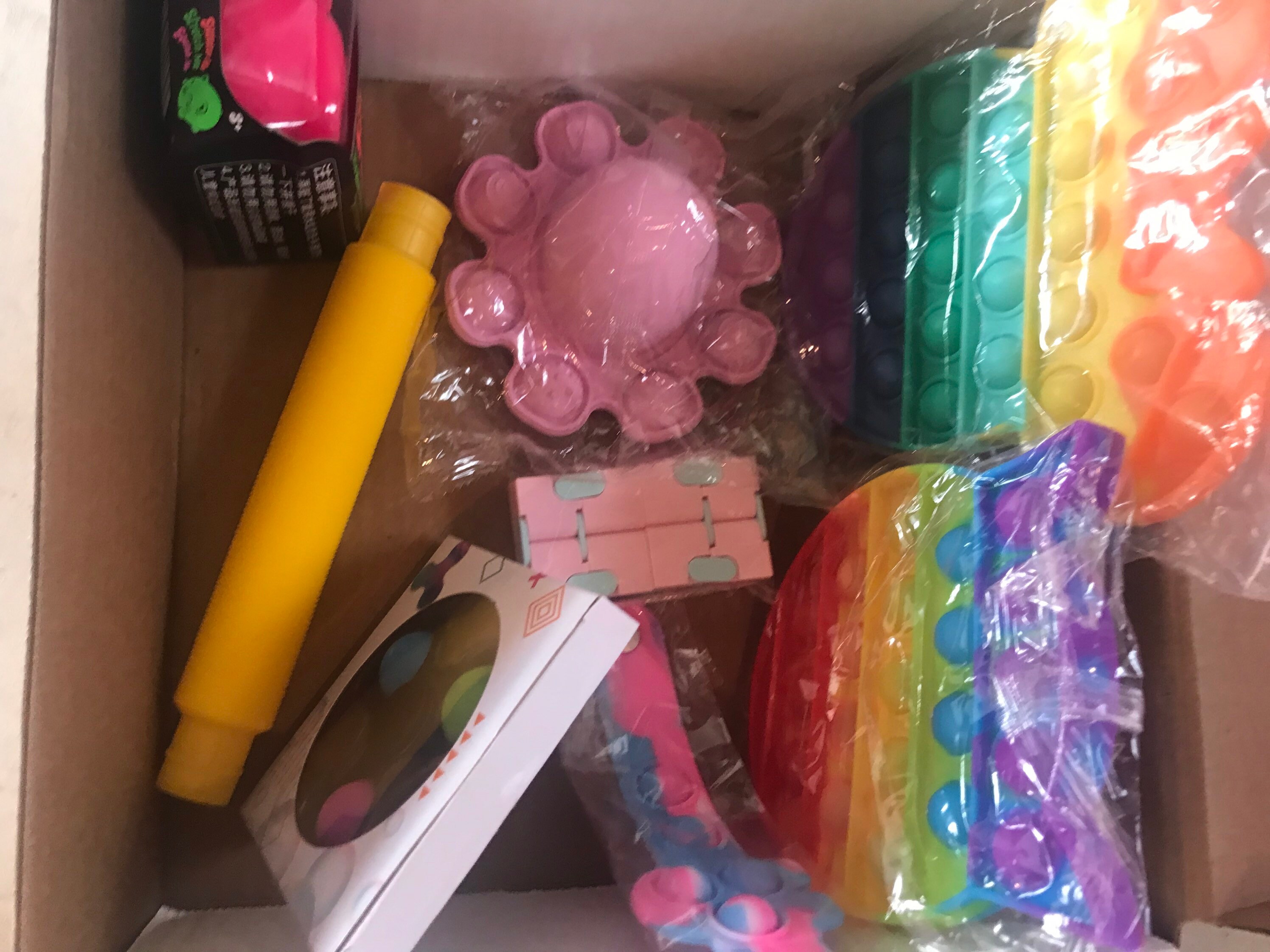 Mystery Fidget Box , Includes 4 Pop Its and 4 Fidgets , FREE SHIPPING ...