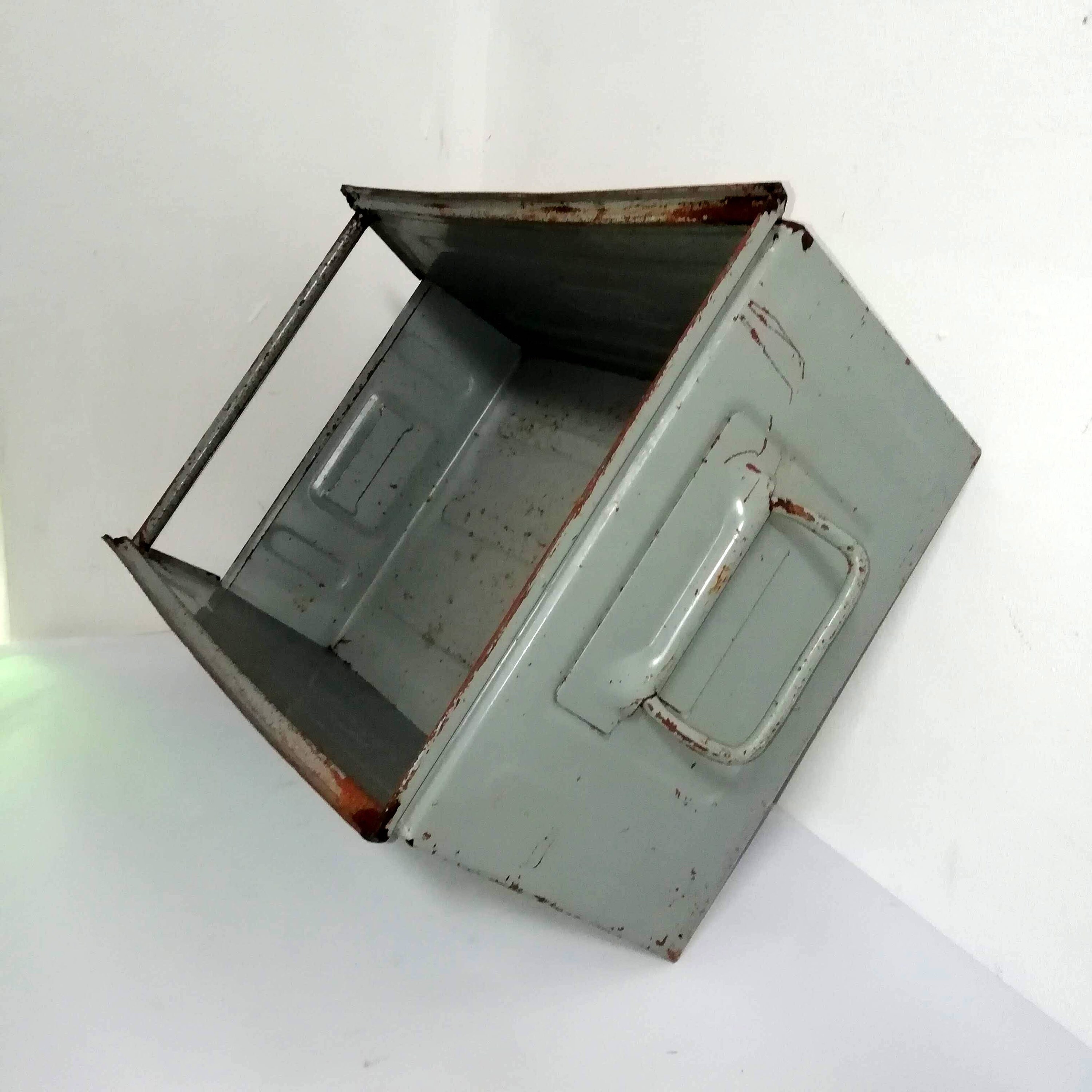 Vintage Industrial Iron Box/ Metal Drawer /storage Box With | Etsy