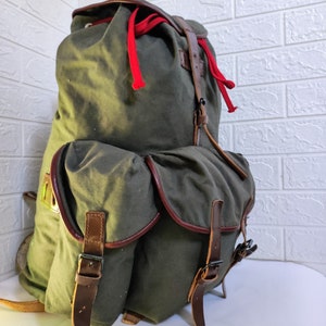 Vintage Backpack/ Green Backpack Old Backpack/ Vintage Rucksack/ Retro ...