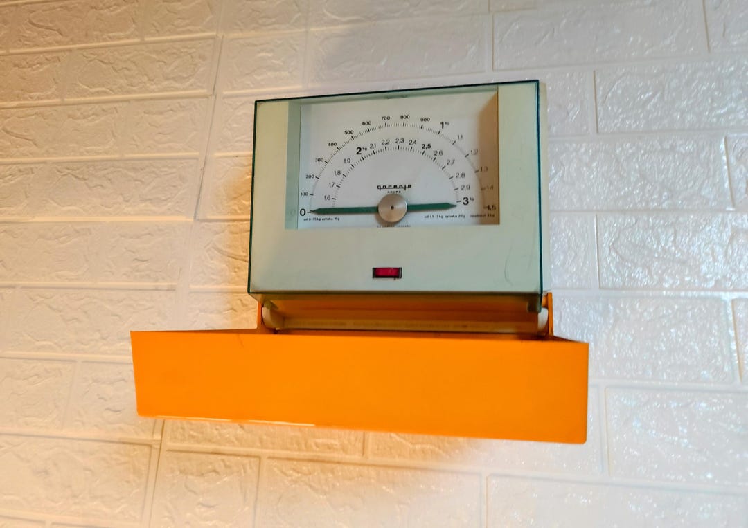 Vintage Kitchen Wall Scales / Retro Kitchen Decor / Orange Krups Scales ...