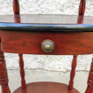 Vintage Phone Stand /wooden Stand / Retro Stand / Oval Telephone Table ...