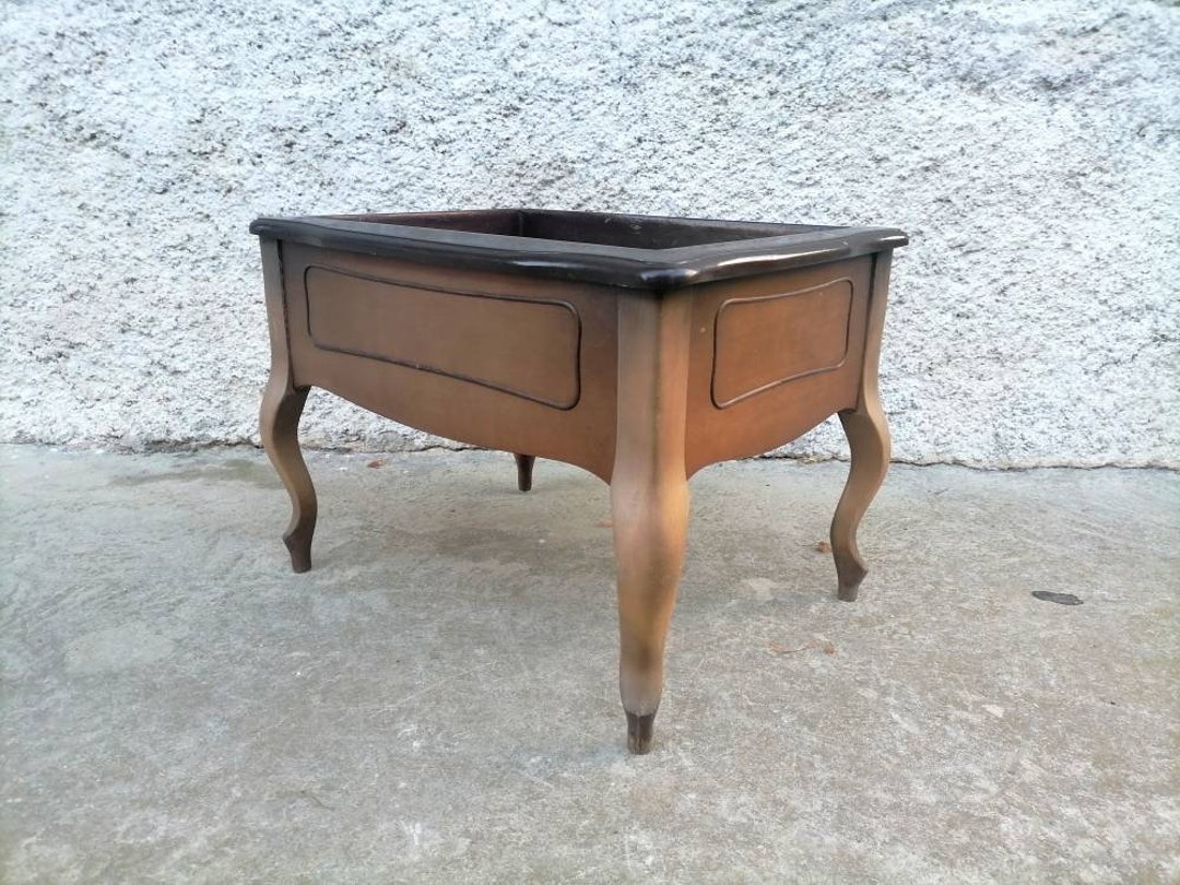 Vintage Plant Stand/ Wooden Flower Table Pot/ Retro Plant Table/ Plant ...