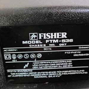 Retro Portable TV Fisher/ Black Plastic Tv/ Mid Century Colour Tv / Old ...
