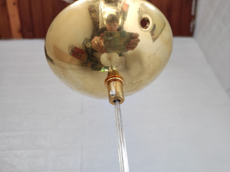 Vintage Modern Ceiling Light/ Glass Pendant Light/ White Hanging Light ...