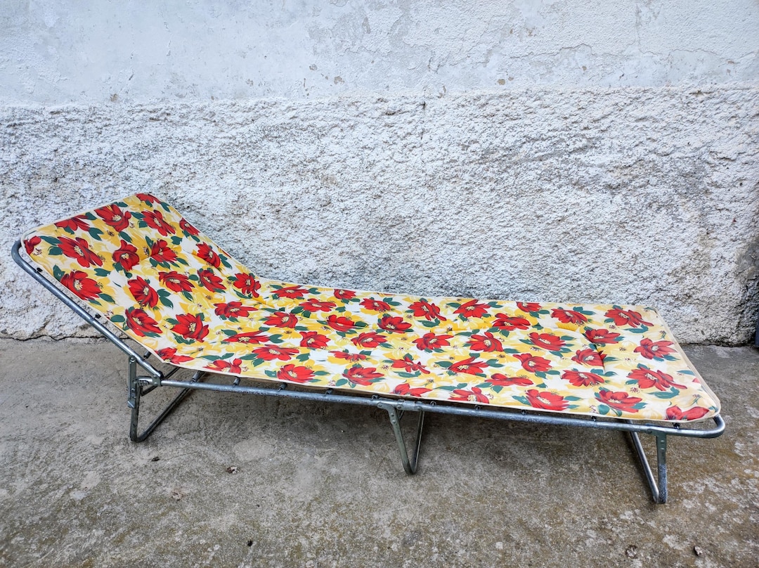 Vintage Patio Chair / Retro Deckchairs /folding Flower Beach Chair ...