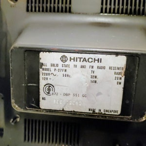 Vintage Portable Television/ Black Tv/ Black and White Display Tv ...