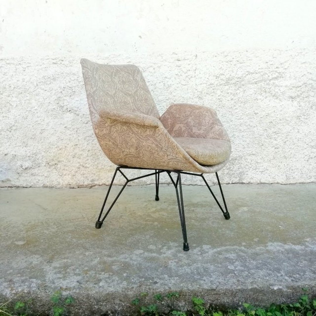 Vintage Coctail Armchair / Mid-century Easychair/ Alvin Lustig Style ...