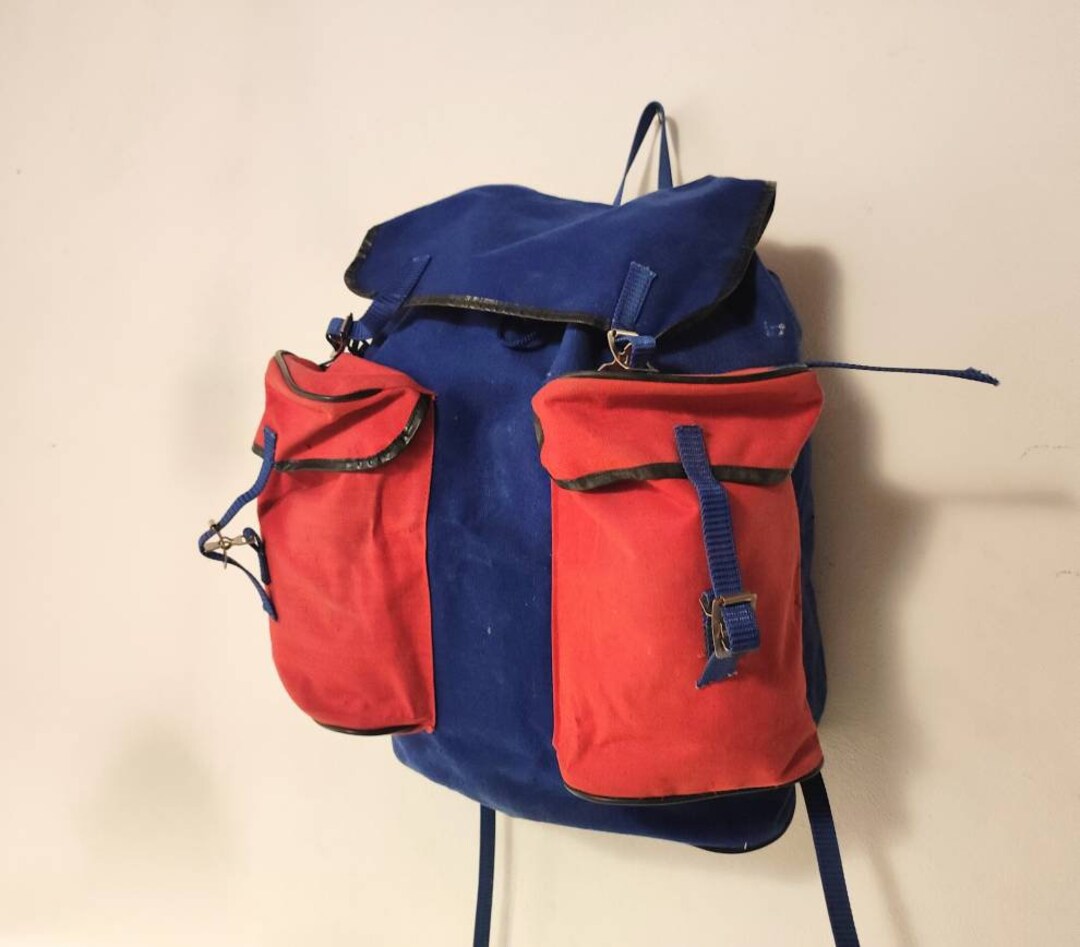 Vintage Backpack/ Old Backpack/ Vintage Rucksack/ Retro/ Canvas ...