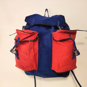 Vintage Backpack/ Old Backpack/ Vintage Rucksack/ Retro/ Canvas ...