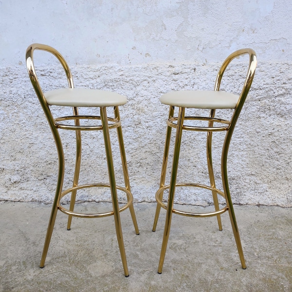 Bar Stools Leather and Metal - Etsy