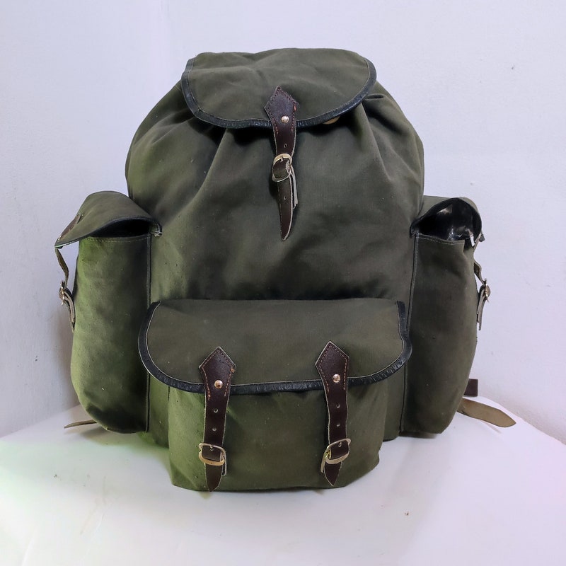 Vintage Canvas Rucksack - Etsy