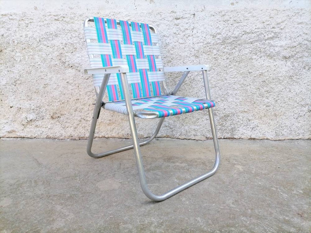 Vintage Picnic Chair/ Camping Lerolin Chair/ Italian Chair/ Canvas ...