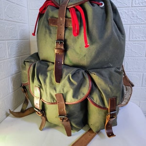 Vintage Backpack/ Green Backpack Old Backpack/ Vintage Rucksack/ Retro ...