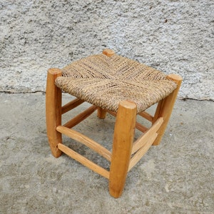 Vintage Homemade Four Pod Stool/mid Century Modern Stool/wood Vintage ...