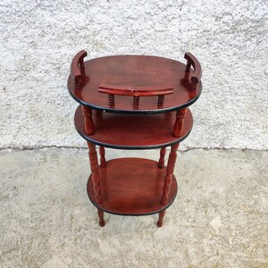 Vintage Phone Stand /wooden Stand / Retro Stand / Oval Telephone Table ...