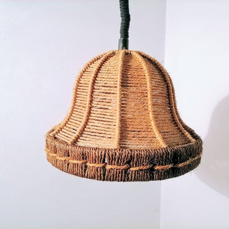 Black Rope Pendant Light - Etsy