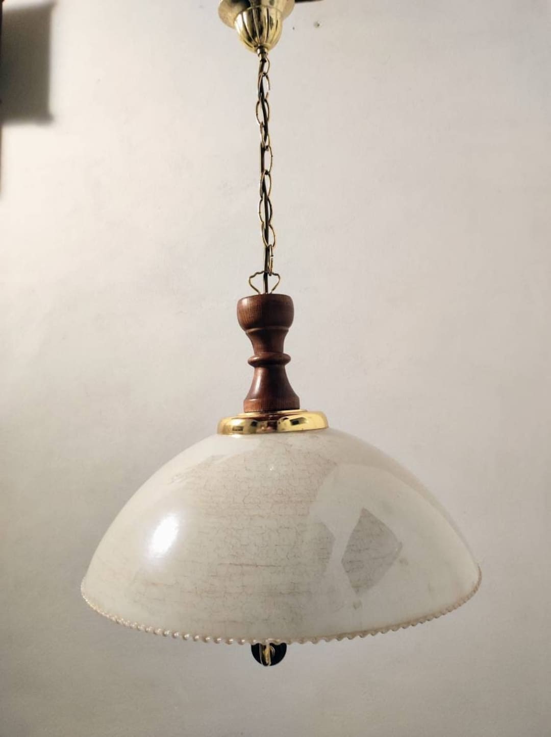 Vintage Glass Ceiling Lamp/ Pendant Light/ Vintage Ceiling Light ...