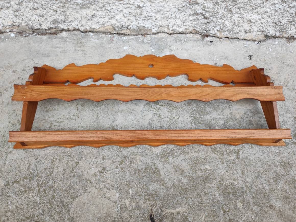 Vintage Wooden Plate Rack/ Retro Wooden Shelf/ Kitchen Decor / - Etsy