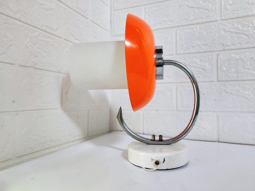 Vintage Orange Wall Light / Retro Orange Wall Light / Modern Wall ...