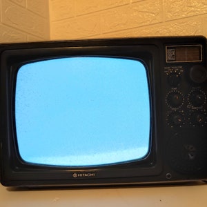 Vintage Portable Television/ Black Tv/ Black and White Display Tv ...